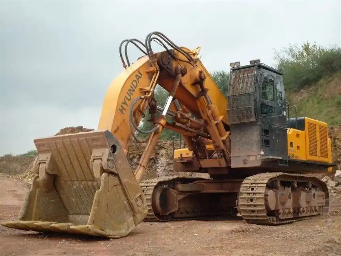 Hyundai Robex 800-7A, front shovel boom, stick, bucket | Graafarm ...