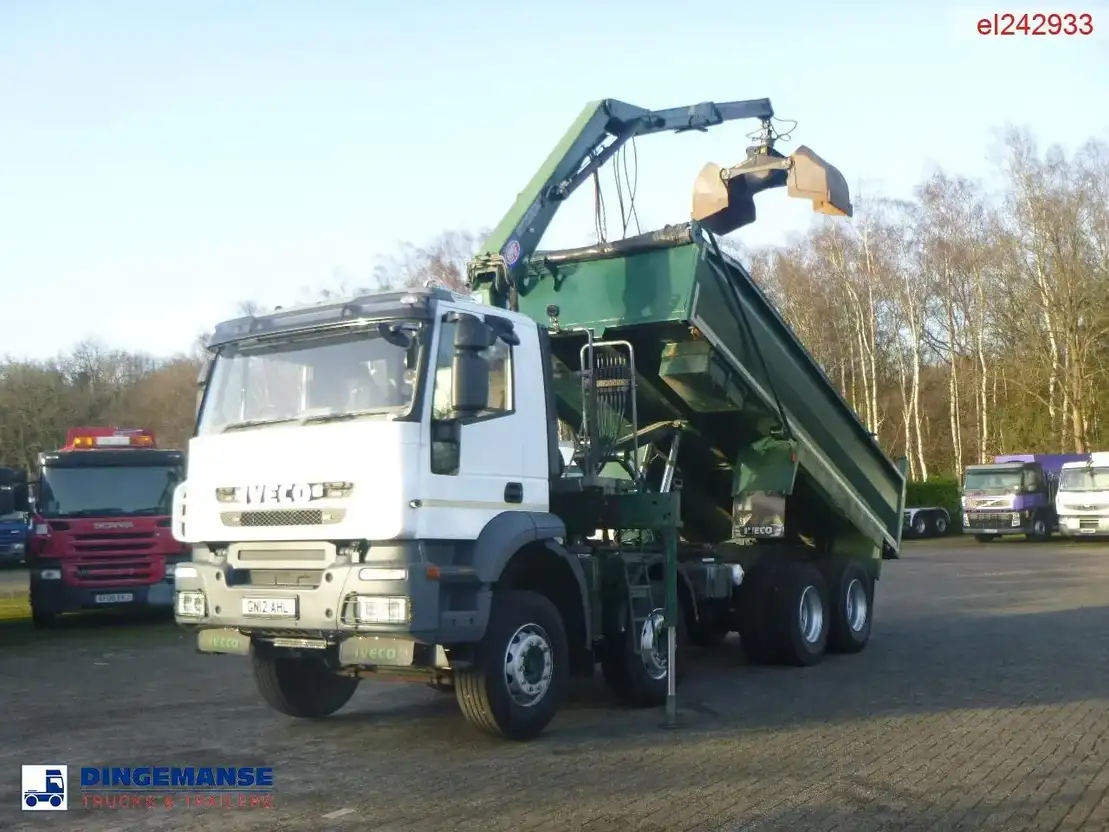 Iveco AD340T36 8x4 RHD tipper + HMF 1244 Z1 | Kipper vrachtwagen - TrucksNL