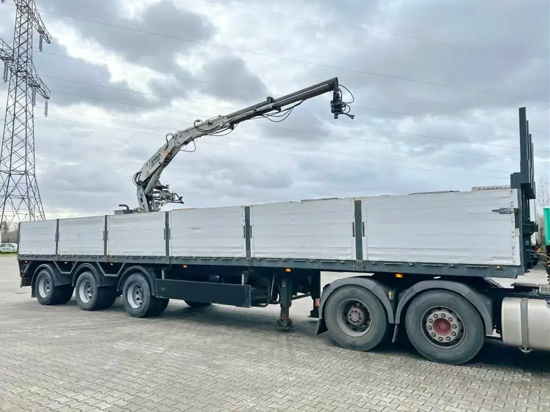 Pacton T3-003 Brick Trailer - Kennis 16000-R Crane | Platte oplegger - TrucksNL