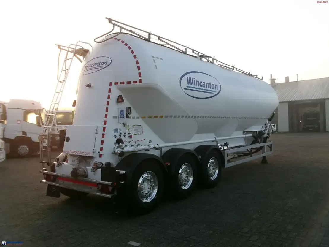 Feldbinder Powder tank alu alu 49 m3 / 1 comp | Tankoplegger - TrucksNL