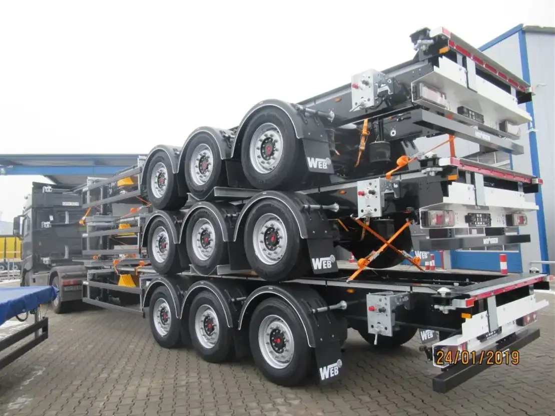 WEBTRAILER 3-assig container chassis. diverse opties en specificaties ...