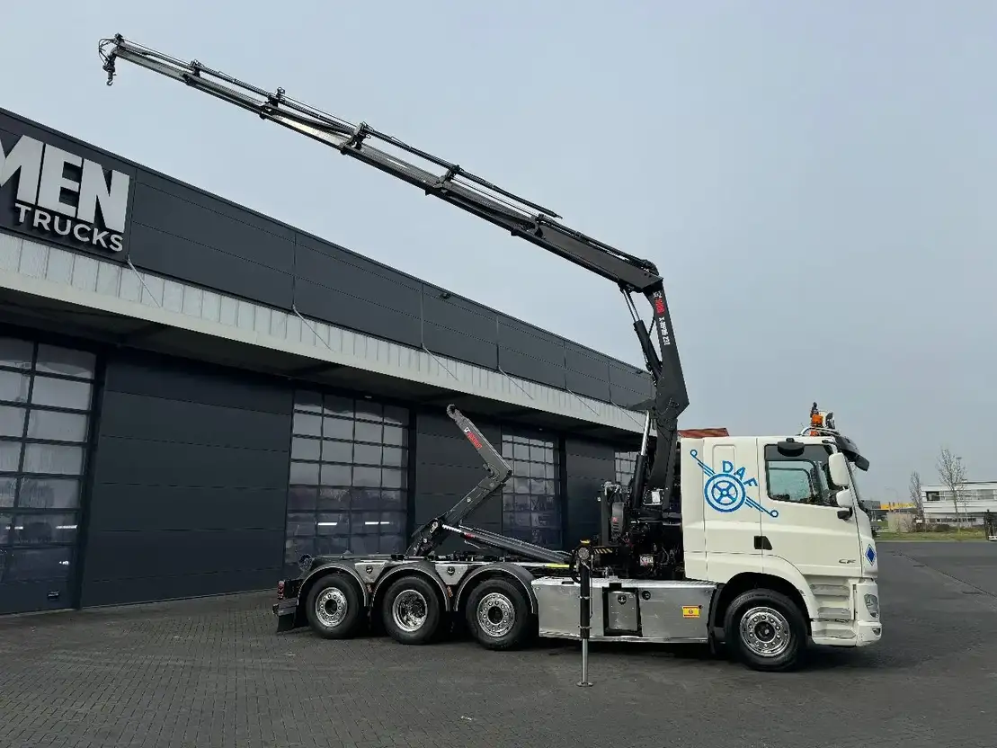 DAF CF 85.480 8x2 Haakarm + Hiab 232 E-5 Hipro | Containersysteem ...